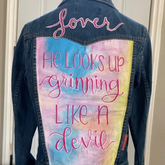 Roxy | Jackets & Coats | Custom Hand Painted Taylor Swift Cruel Summer ...